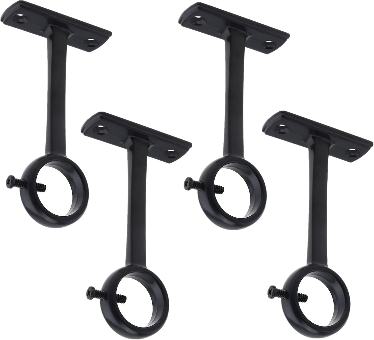 Amazon.com: HOJLKLD Ceiling-Mount Curtain Rod Brackets, Heavy Duty ...