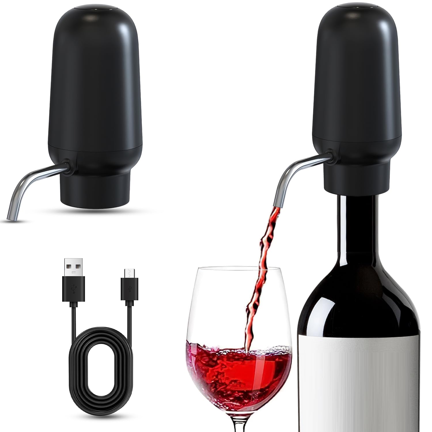 Buy TecoKart® Black Smart Alcohol Dispenser, Electric Wine and Whiskey ...