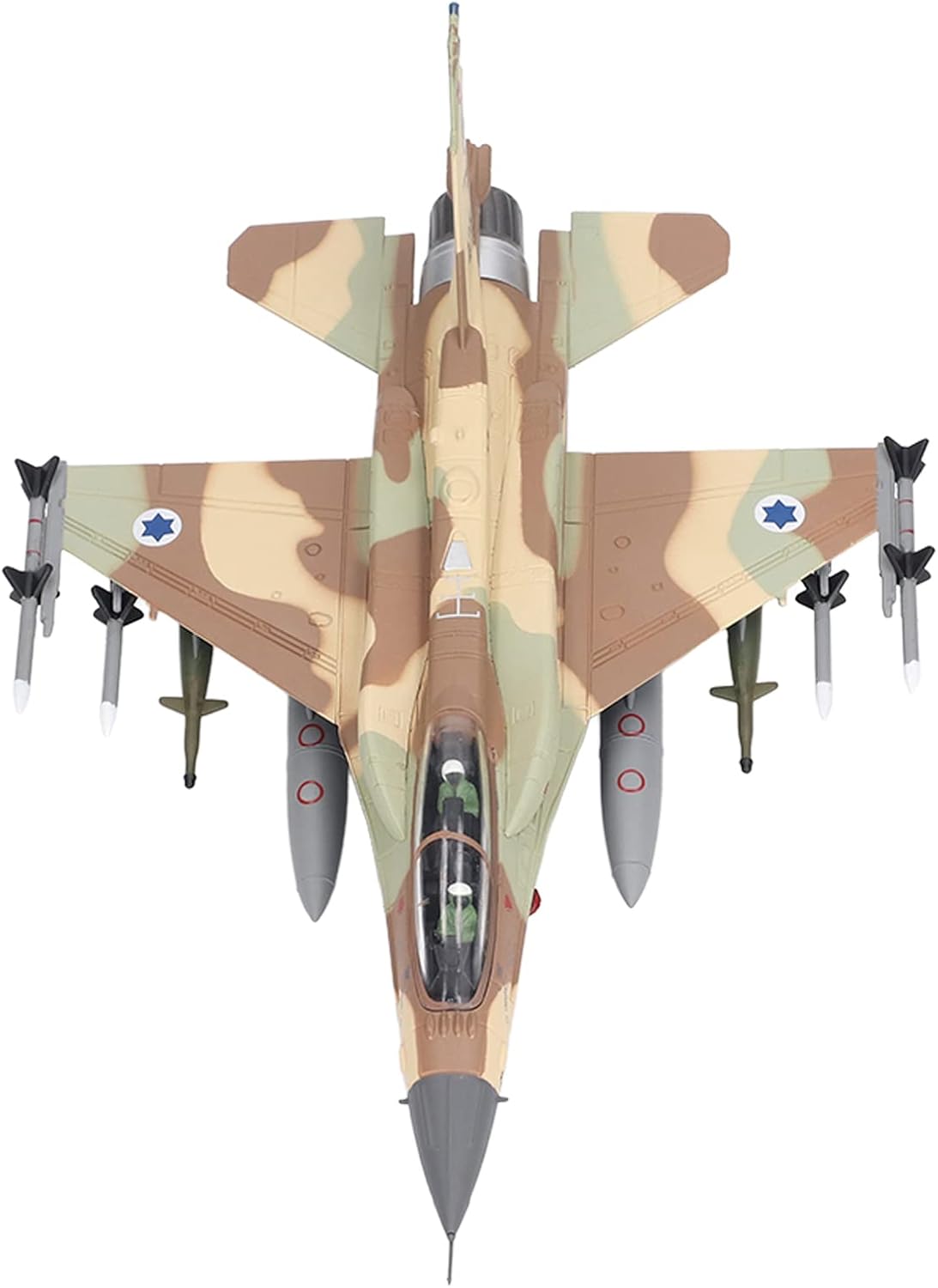plplaaoo Modelo Fighter Jet, modelo de caza F 16I a escala 172, modelo ...