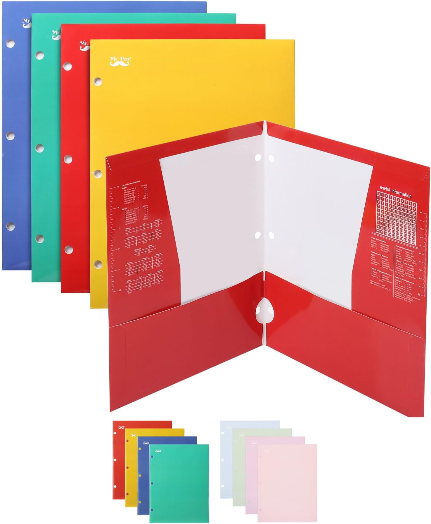 Amazon.com : Mead Color Talk Peechee Folder 5-Pack, Assorted Colors ...