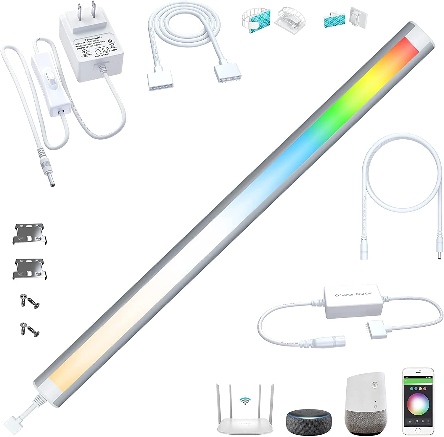 LAIFUNI Dimmable Under Cabinet Lighting, Color Temperature Changing LED ...