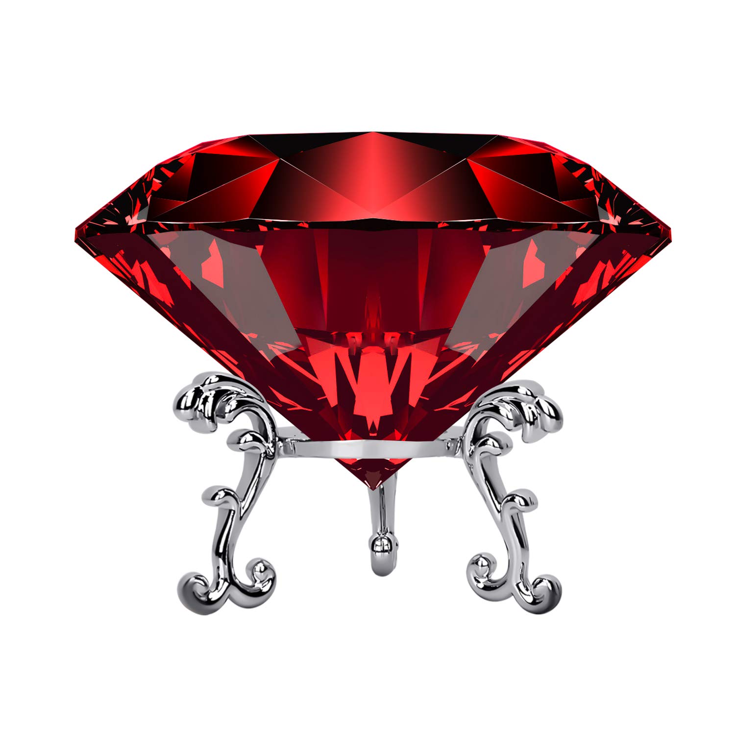 Large Crystal Diamond Paperweight with Stand Jewels Wedding Decorations ...