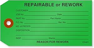 Amazon.com : SmartSign "Pack of 1000 Repairable Or Rework Tag" | 4.75 ...