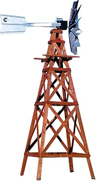 Amazon.com : Outdoor Water Solutions WTW0182 Wood Windmill Kit : Wind ...