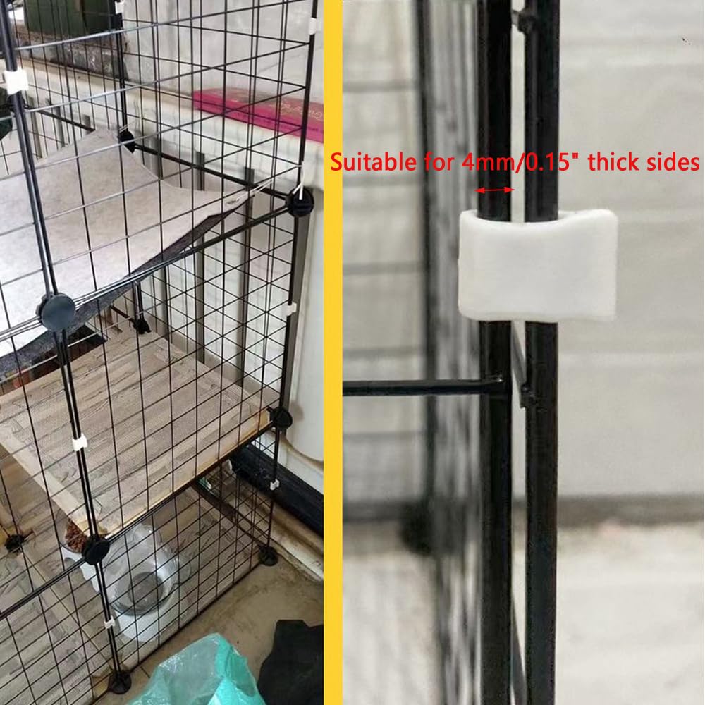 Snapklik.com : 50 Pack Wire Cage Clips Cat Cage Door Latch Buckle Lock ...
