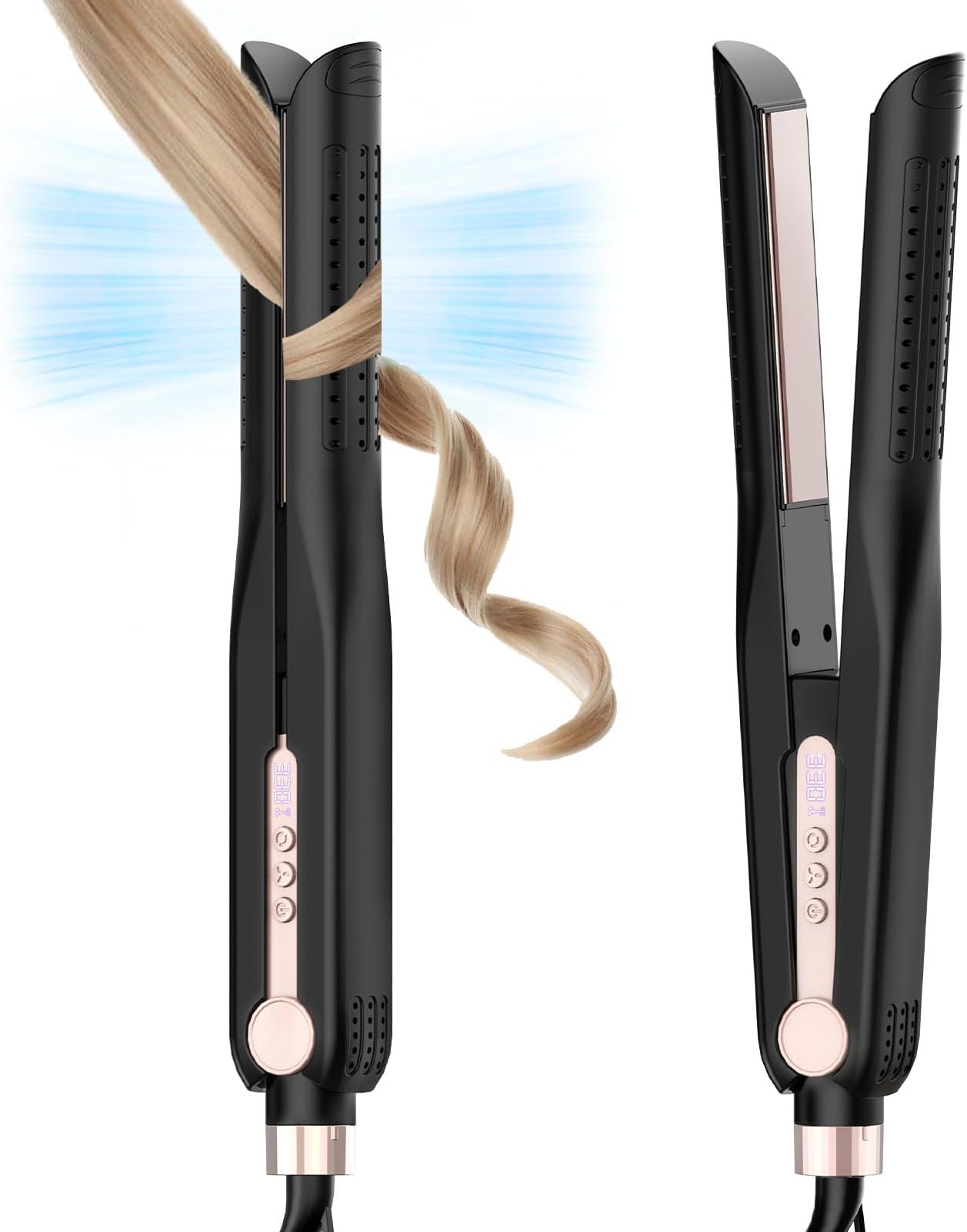 Amazon.com : SKIMI Airflow Styler, Titanium Flat Iron Hair Straightener ...
