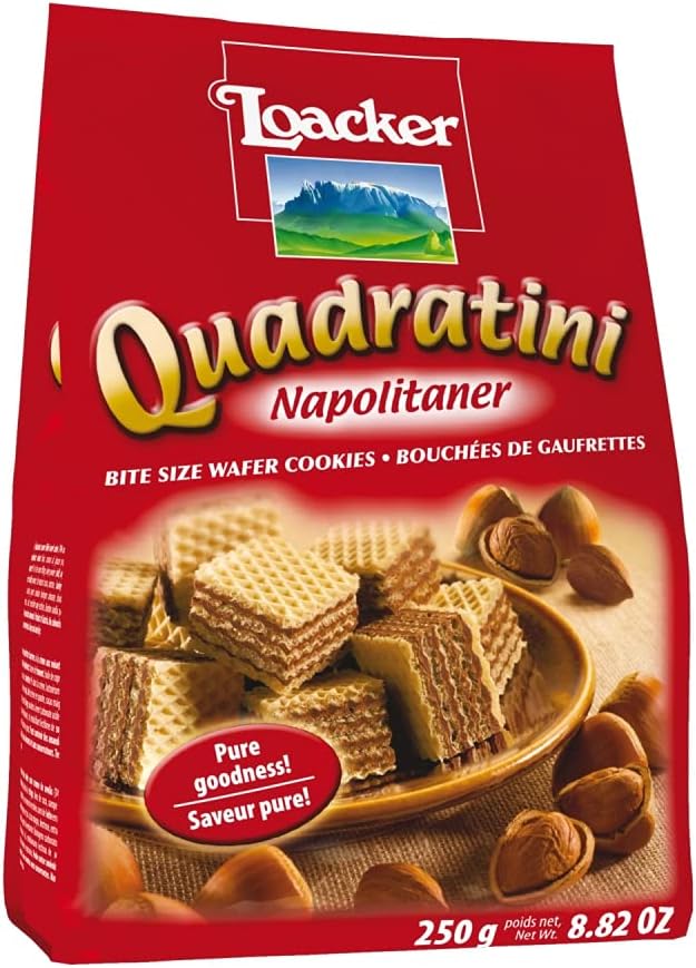 Loacker Quadratini Hazelnut Wafer Cookies (250g) : Amazon.co.uk: Grocery