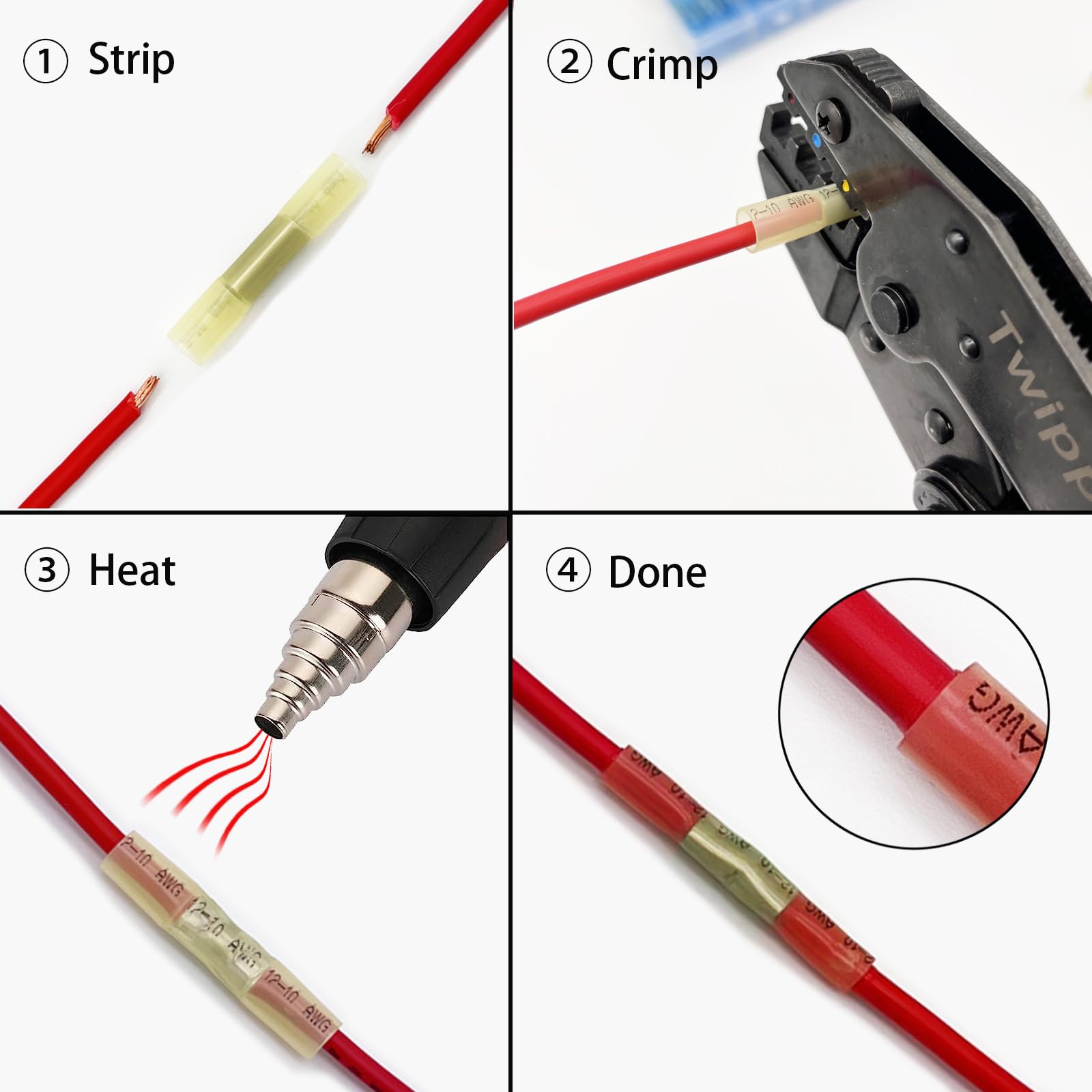 Snapklik.com : Twippo 330Pcs Butt Connector, Automotive Electrical ...