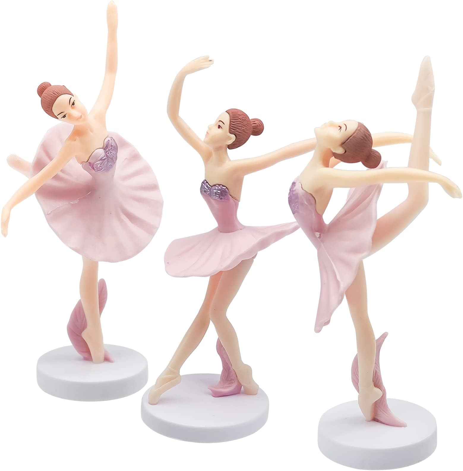 Amazon.com: Set of 3 Ballerina Girl Figurines Sweet Poses Ballet : Home ...