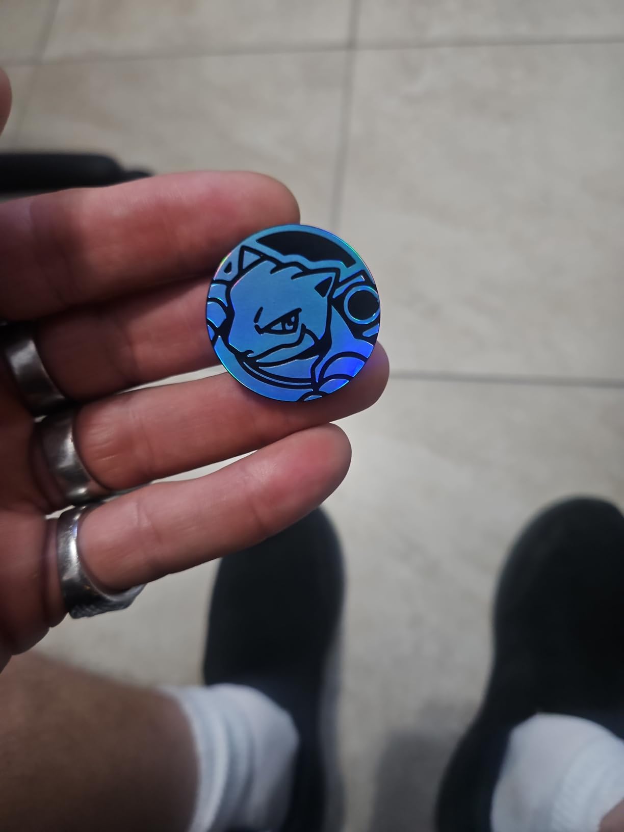 Amazon.com: Official POKEMON Coin - Blastoise - Holo FOIL Shiny ...