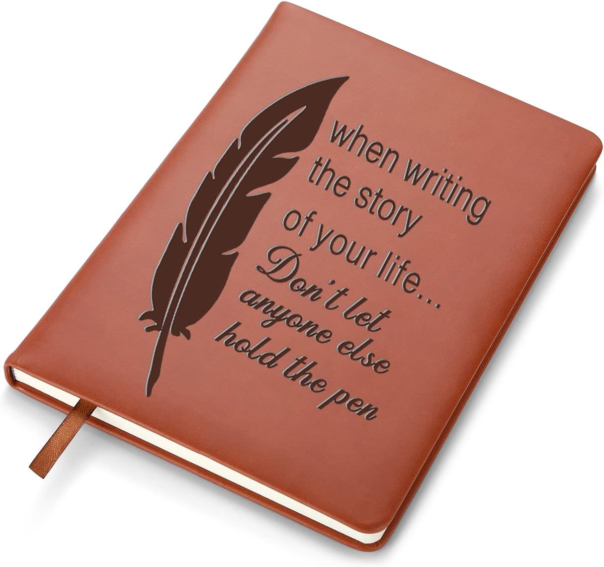 Amazon.com : LBWCER Strong And Courageous Leather Notebook -For ...