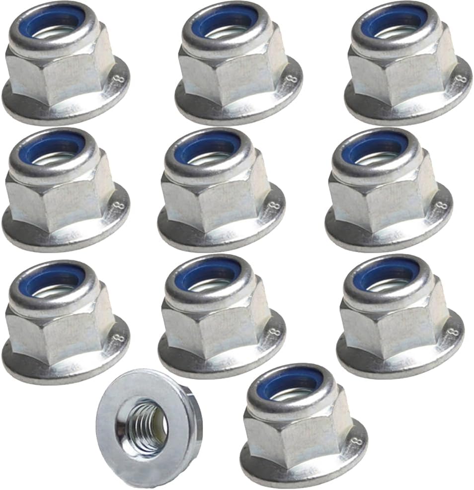 M8 Flanged Insert Nylon Self Locking Nut - A2 Stainless Steel, Hexagon ...