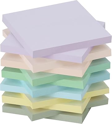 Amazon.com : Amazon Basics Mini Rectangular Sticky Notes, 1.5 x 2 in ...