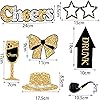 Amazon.com: 30 Pieces Black Golden Photo Booth Props for Birthday ...