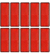 Amazon.com: Yinaolan 10 Pack Red Self Adhesive Rectangle Reflectors, E9 ...