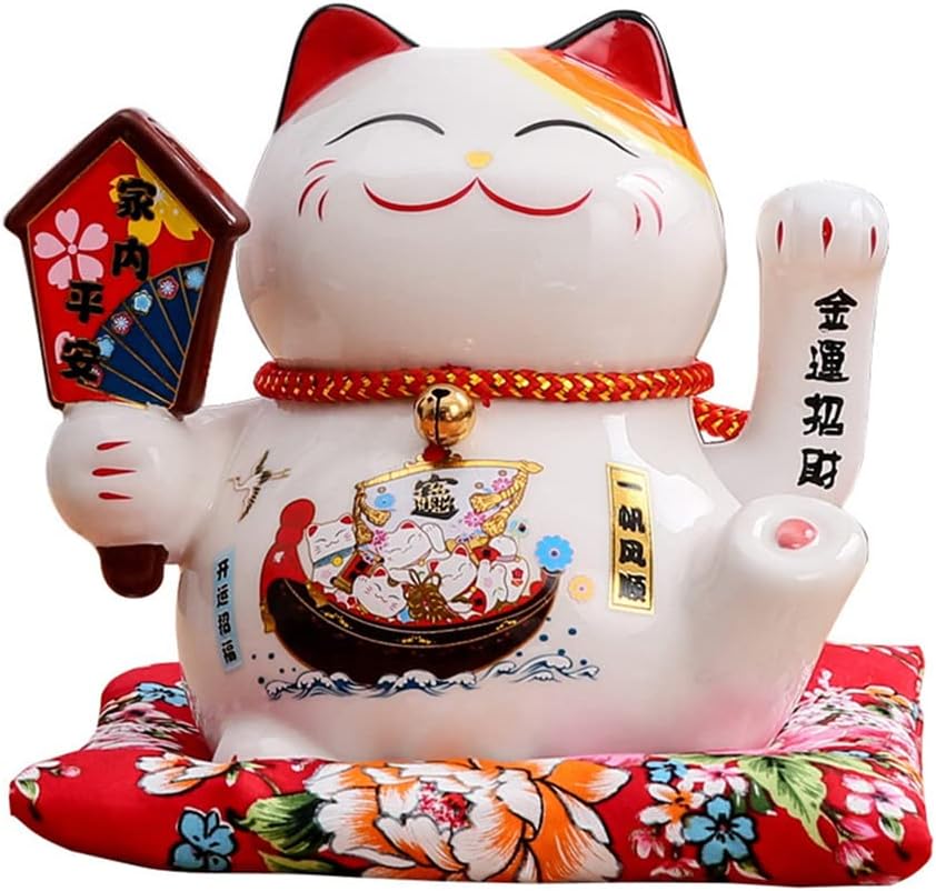 Amazon.com: EatingBiting 7.3" Feng Shui Lucky Fortune Maneki Neko Cat ...