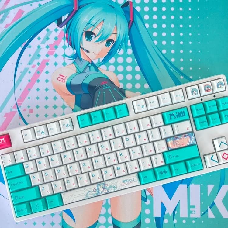 Amazon.com: Hatsune Miku MIKU Style Key Cap PBT Dyed Sublimation OEM ...