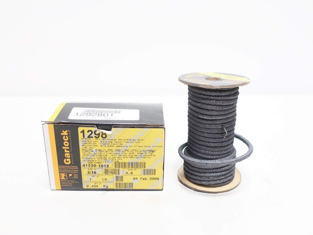 GARLOCK 1298 Sealing Technologies 0.9LB 3/16IN Valve Compression ...