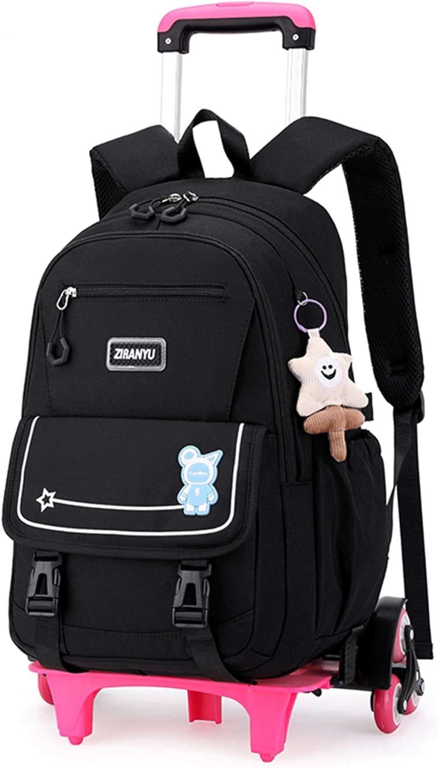 Amazon.com | Mfikaryi Rolling Backpack for Girls,Backpack with Wheels ...