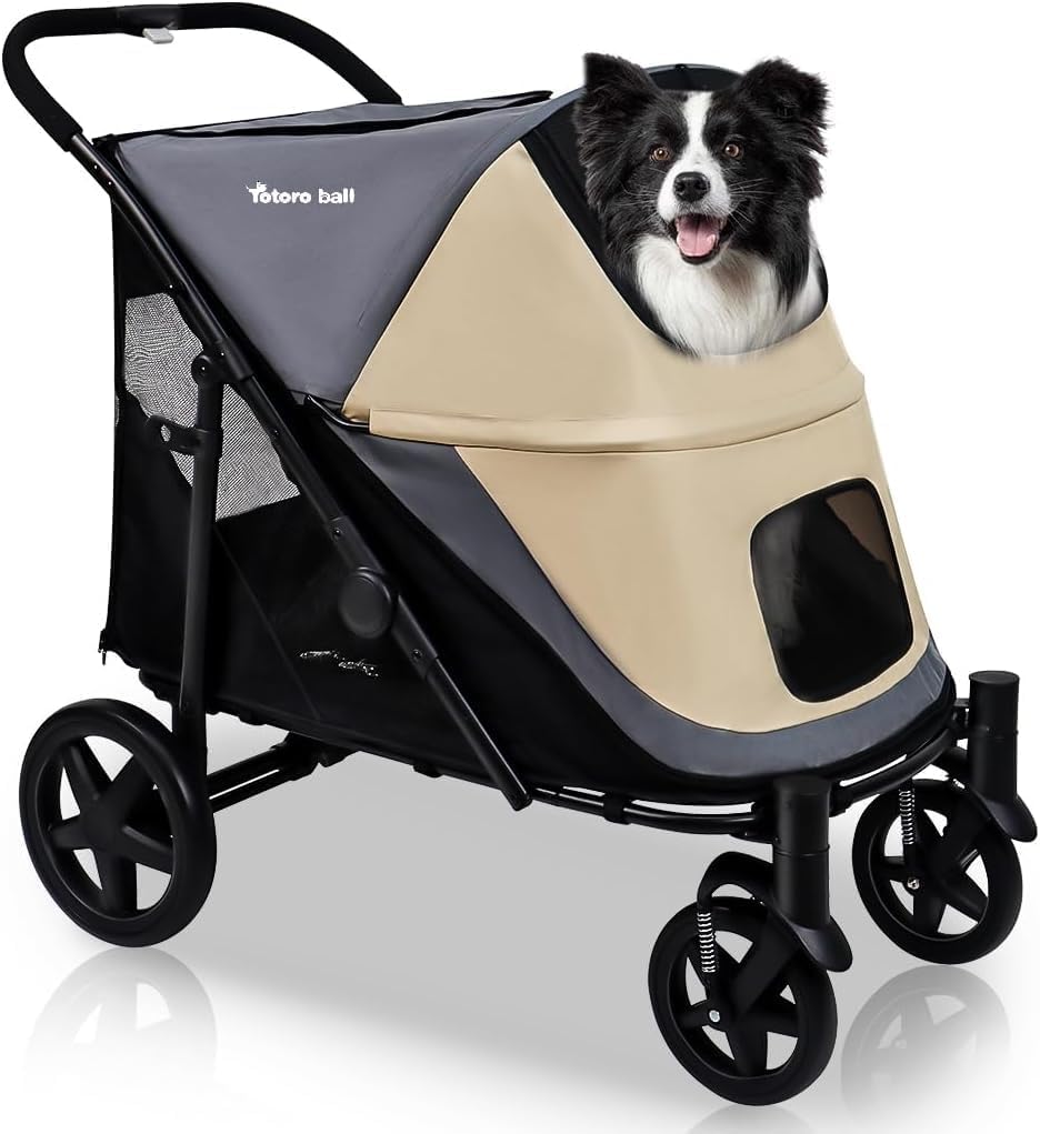 Amazon.com: Totoro Ball One-Click Folding Dog Stroller for 2 Dogs - 4 ...