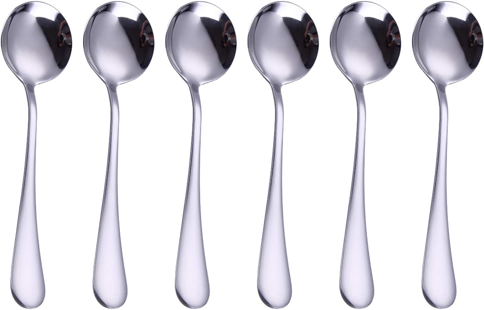 Amazon.com: VANRA 6-Piece Dinner Spoons Set Soup Spoons Heavy Duty ...