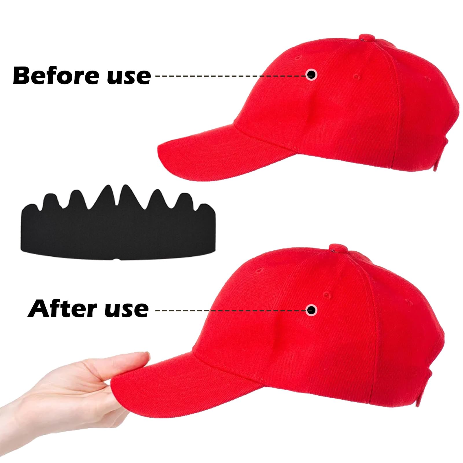 Hat Sweat Absorber Hat Shaper Inserts For Baseball Caps - Washable Felt ...