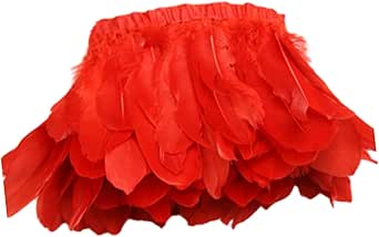 Amazon.co.jp: Kioware Feather Fringe Trim Fringe Trim Accessories for Home Wedding 10-25cm Wide ...