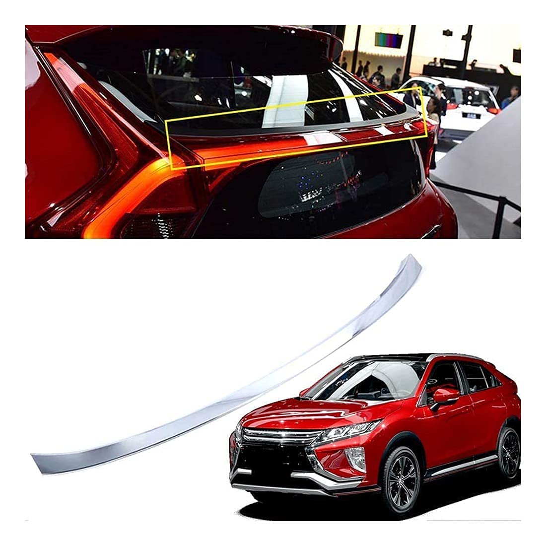 Buy ZXCNB Abs Car Rear Spoiler For Mitsubishi Eclipse Cross 2018, Car ...