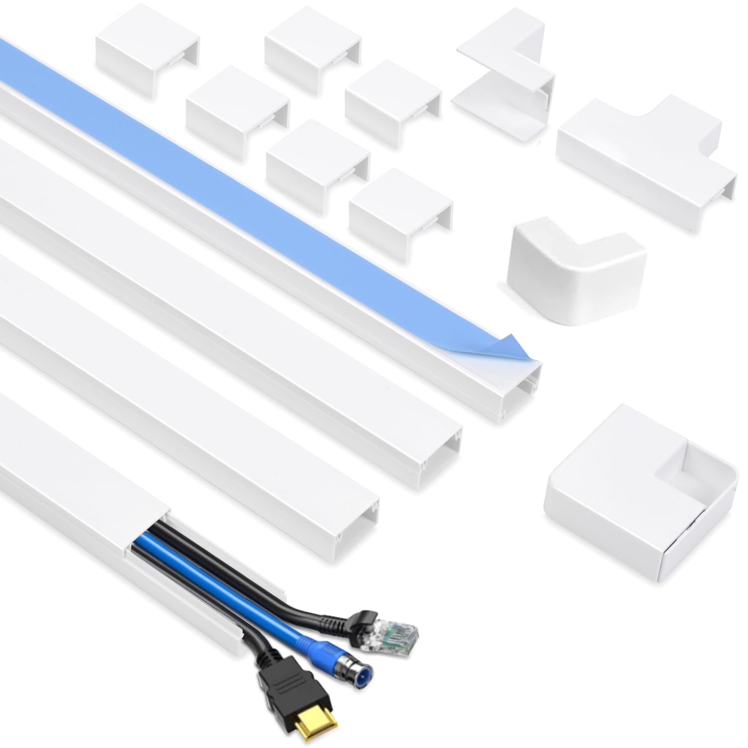 Amazon.com: 188in Cord Hider Kit - Cable Cover Channel, Cord Covers for ...