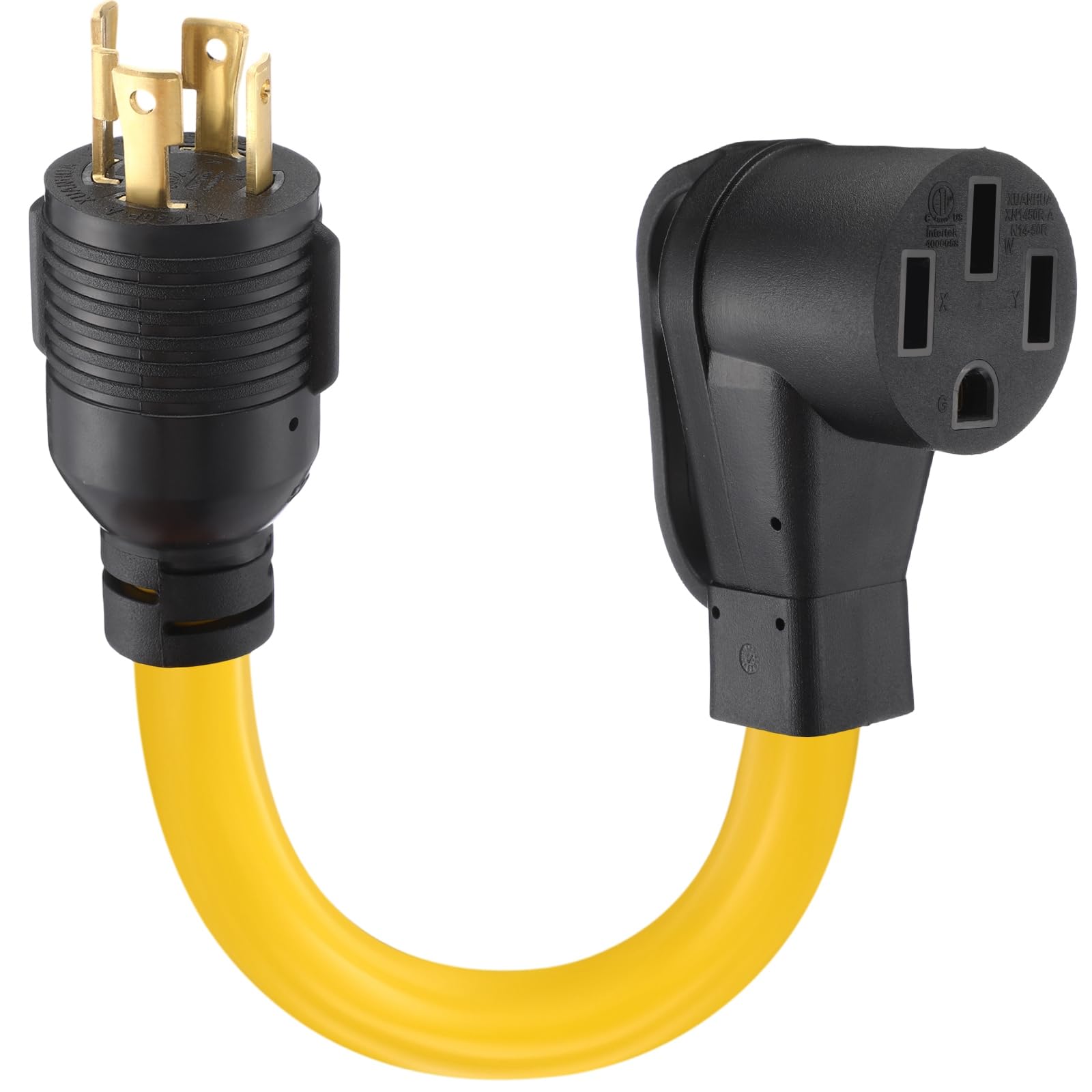 Amazon.com: Tellegloww 30 Amp to 50 Amp RV Generator Adapter NEMA L14 ...