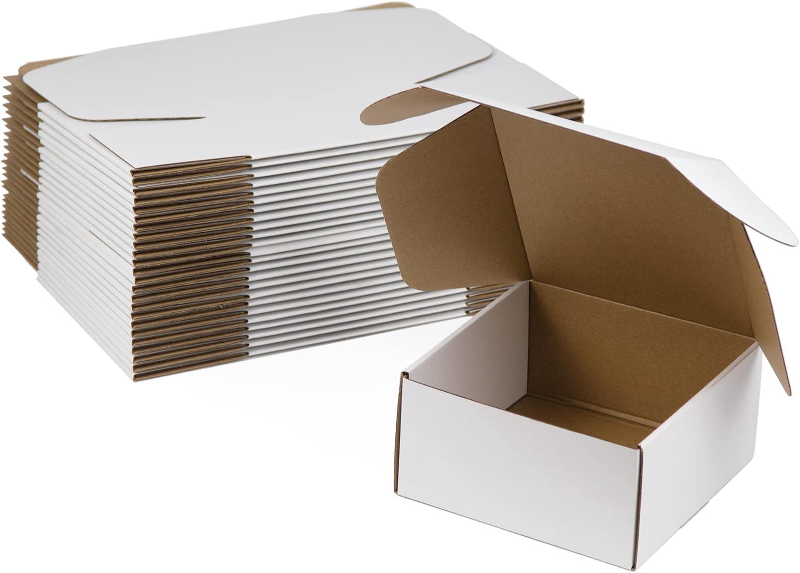 Amazon.com: PerKoop 4 x 4 x 4 Inch 100 Pack Shipping Boxes, Cardboard ...