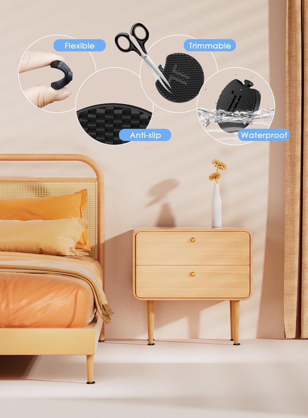 Snapklik.com : IYES.TOP Furniture Levelers - Plastic Shims For Leveling ...