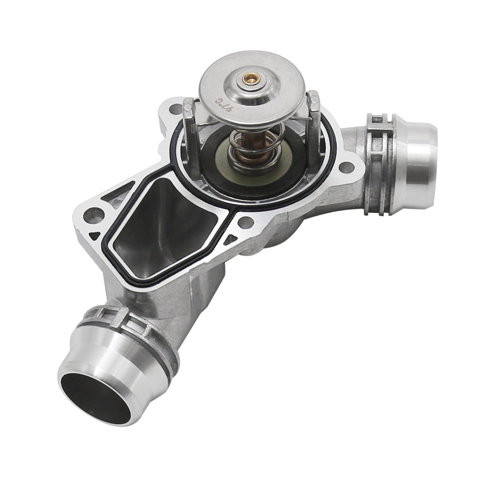 Amazon.com: Hoypeyfiy Aluminum Engine Coolant Thermostat Housing ...