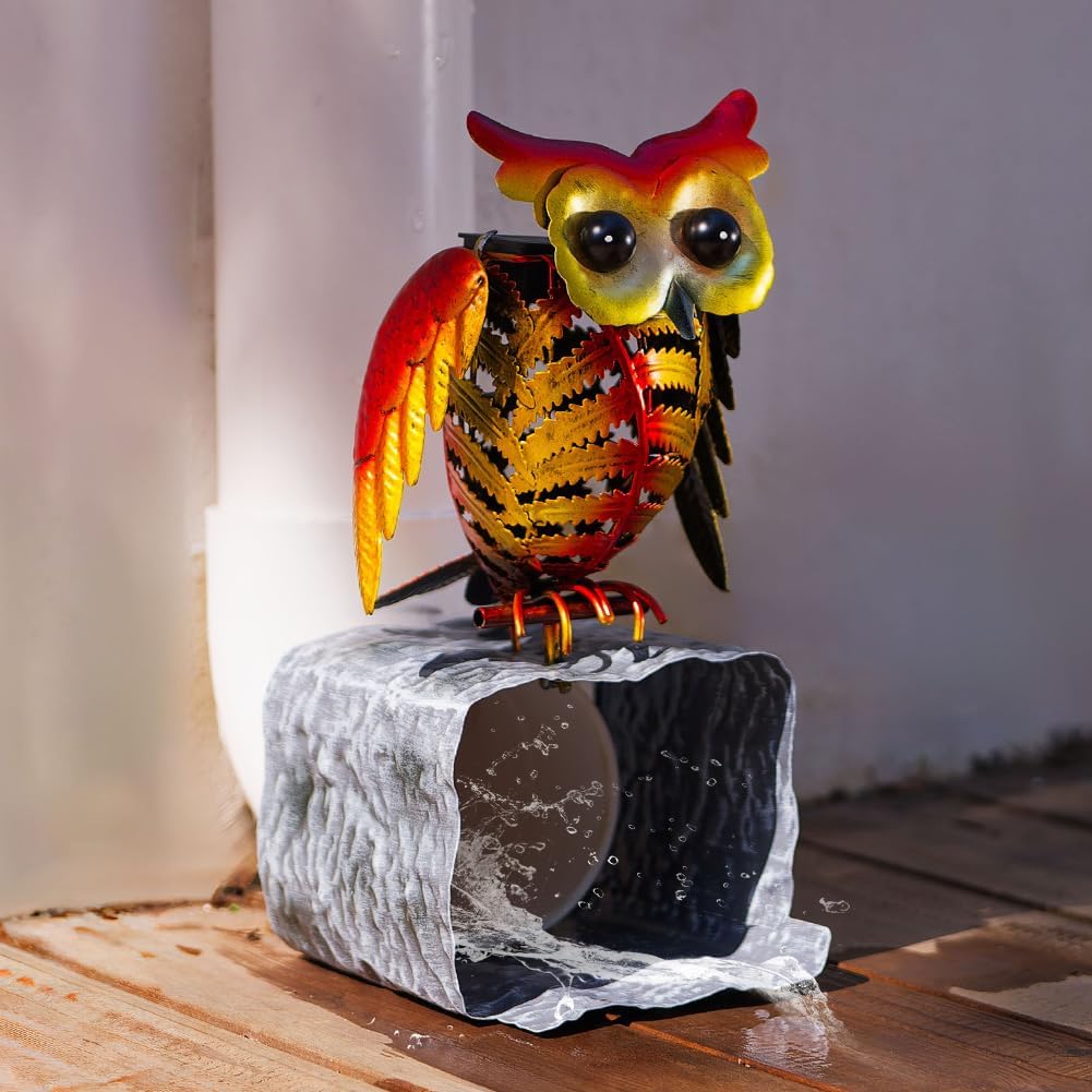 DREAMSOUL Solar Owl Gutter Downspout Extensions, 4" x 5" Metal ...