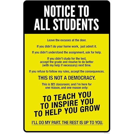 Amazon.com: Keep Calm Collection Notice to All Students, Motivational ...