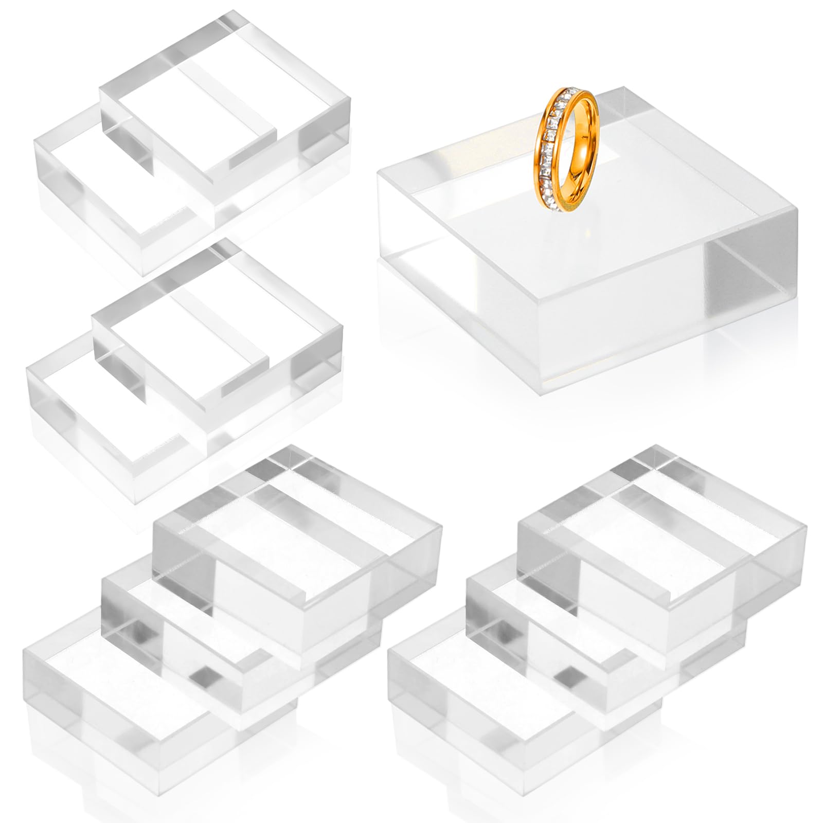 Amazon.com: JOUTYFOR 10 Pieces Acrylic Display Block Clear Polished ...