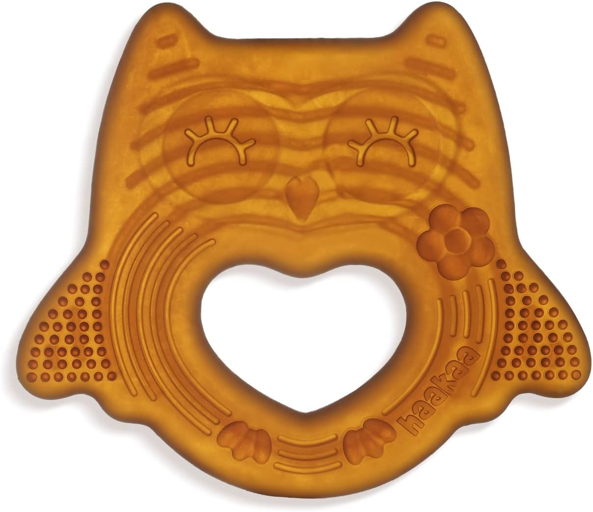 Amazon.com : CaaOcho Pure Natural Rubber Teething Baby Toy, One-Piece ...