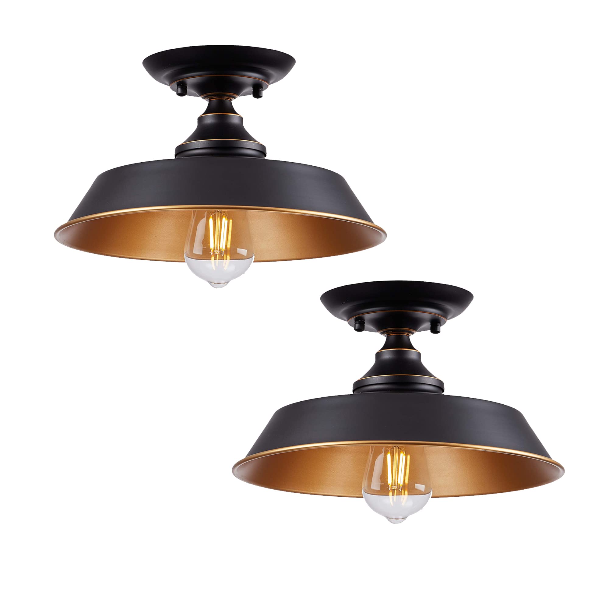 Buy Semi Flush Ceiling Barn Indoor Light, Industrial Ceiling Light ...