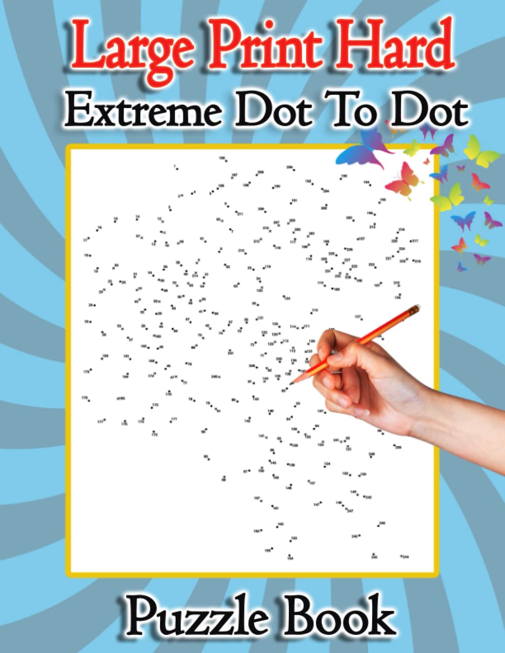 Large Print Hard Extreme Dot To Dot Puzzle Book.: Handmade dot to dot ...