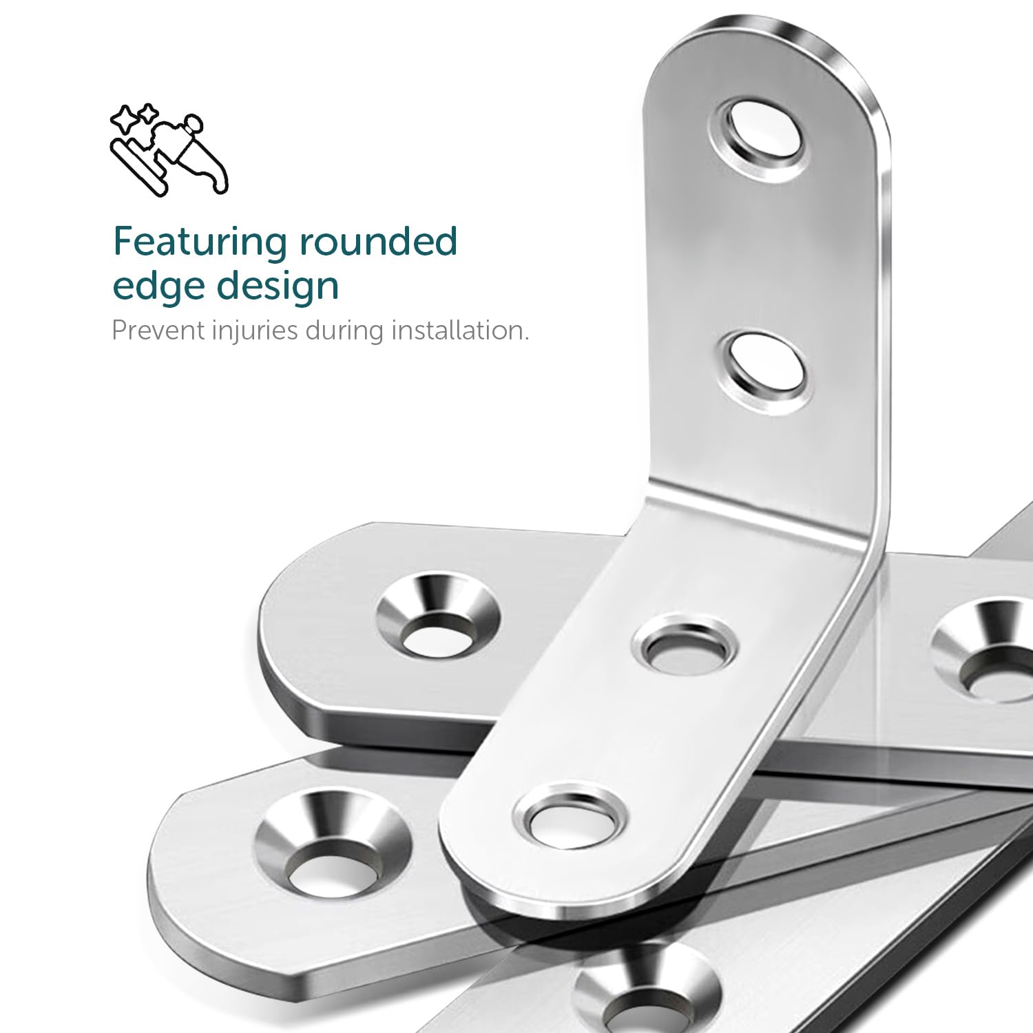 shinfly Angle Brackets, 40×40 mm Brackets 40 Pcs, l Brackets for Wood ...