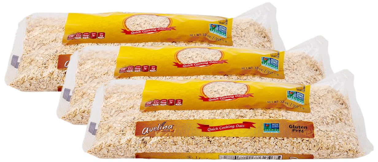 Amazon.com: Avelina Quick Cooking Oats - Gluten-Free - 32 oz (Pack of 3)