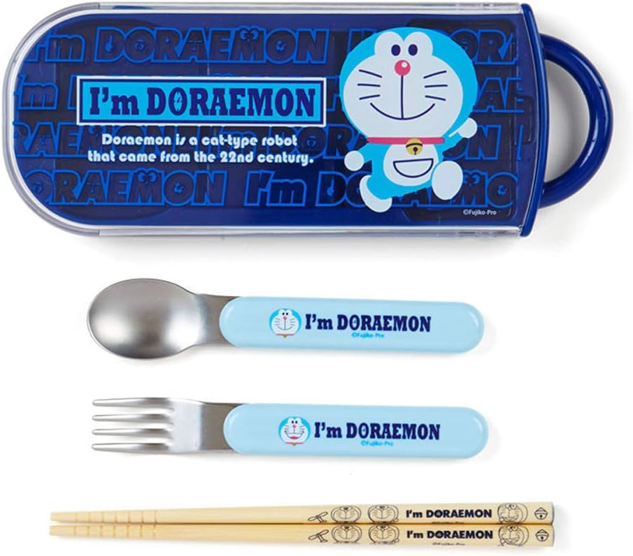 Amazon｜OSK 弁当用箸･カトラリー ドラえもん 引きフタトリオ [箸(16.5cm)･スプーン･フォーク付き/抗菌] 日本製 CT-20｜弁当用箸・カトラリー オンライン通販