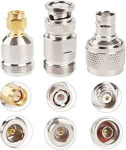 Amazon | N型⇔BNC/SMA変換コネクタキット 変換アダプタ Nオス・メス⇔BNCオス・メス Nメス⇔SMAオス NP－BNCJ NJ－BNCP NJ－SMAP アダプタ 変換・接続 ...