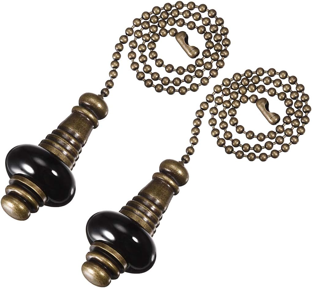 uxcell Ceramic Black Pendant 12 inch Bronze Finish Pull Chain Extension ...