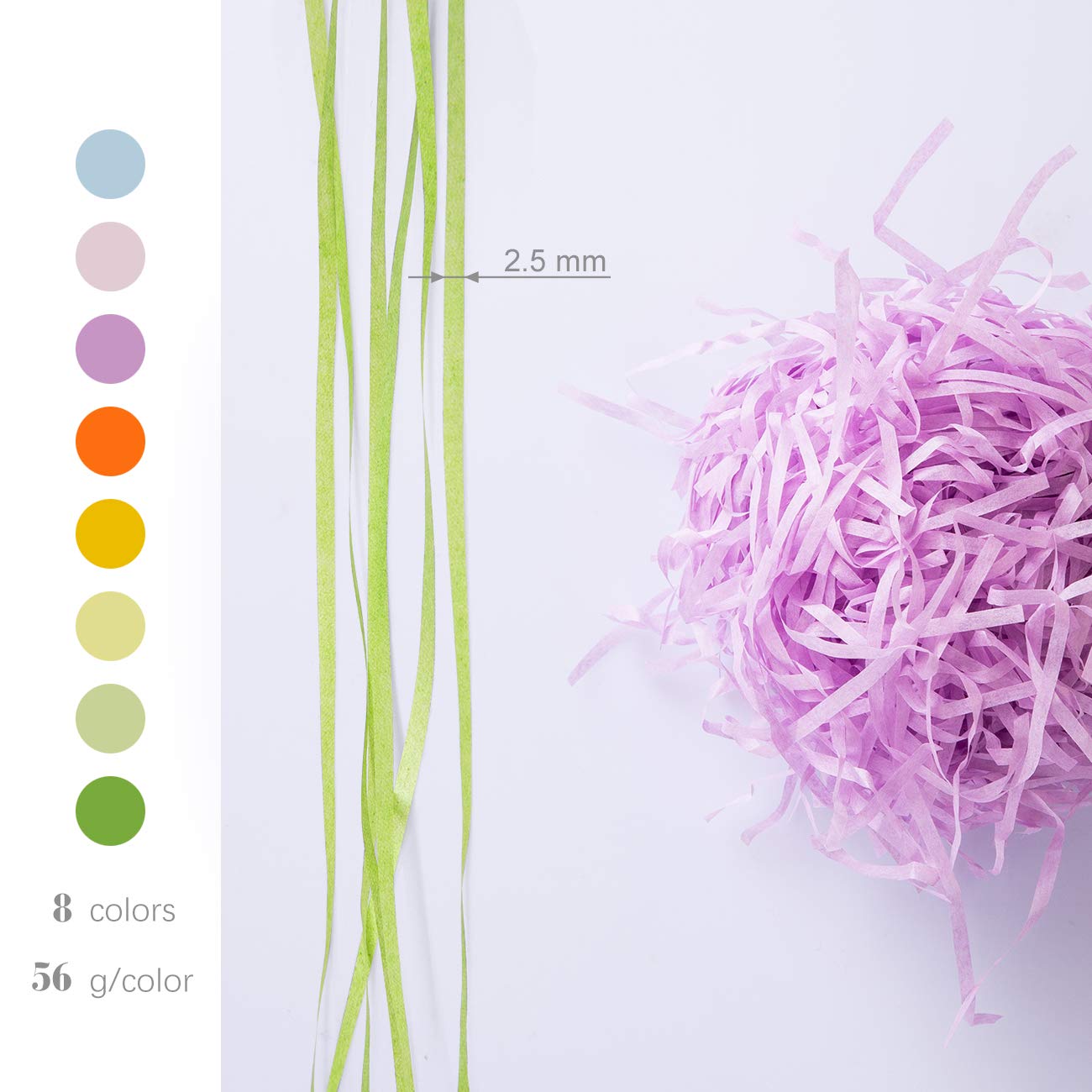 Snapklik.com : 450g/15.8oz 8 Colors Easter Grass Shred Paper Grass ...