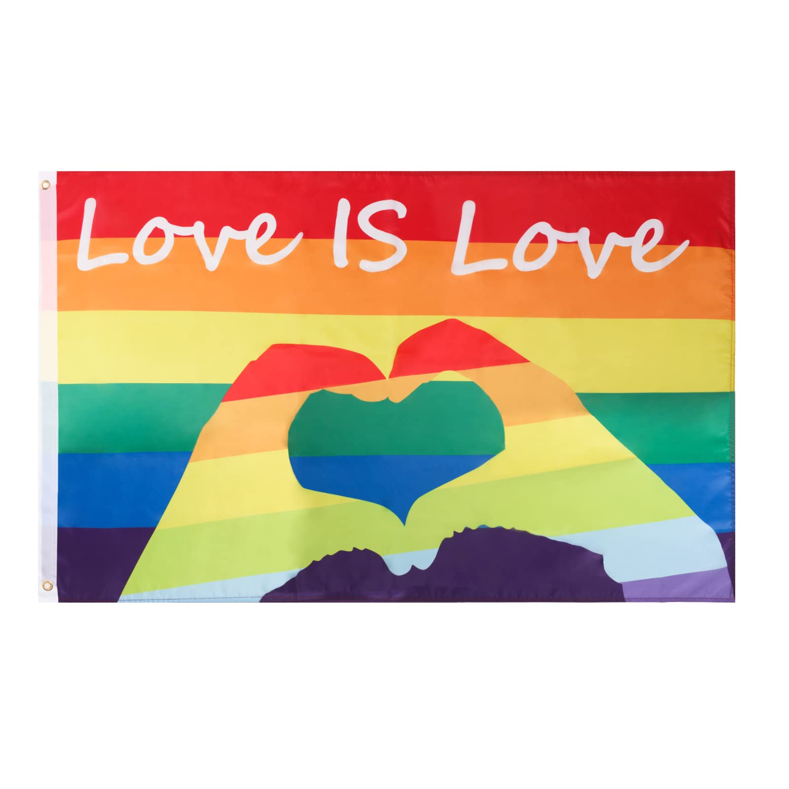 GORVELL 5ft x 3ft Pride Flag, Love is Love LGBT LGBTQ Pride Bunting ...