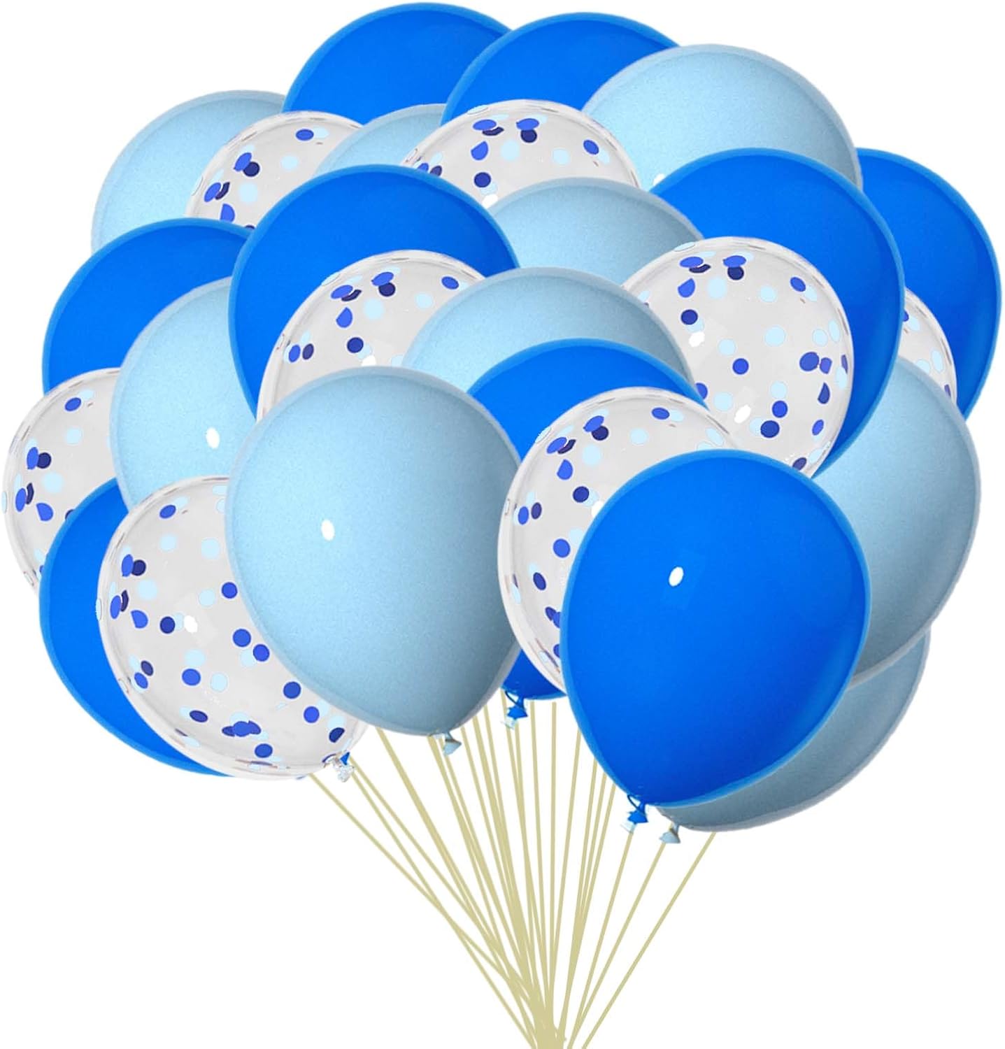 Amazon.com: GAKA 12 inch Baby Blue Balloons,Royal Blue Balloons and ...