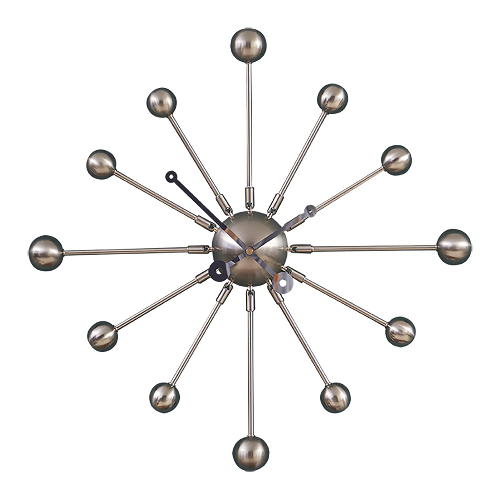 Large Metal Starburst Wall Clock 3d Silent Decoration Sunburst Wall ...