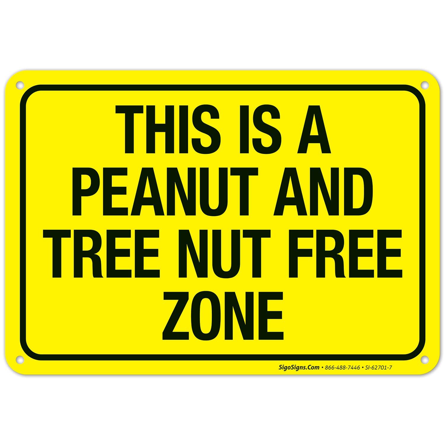 Signs And Peanut Tree Nut Sesame & Nut Free Classroom Custom Allergy