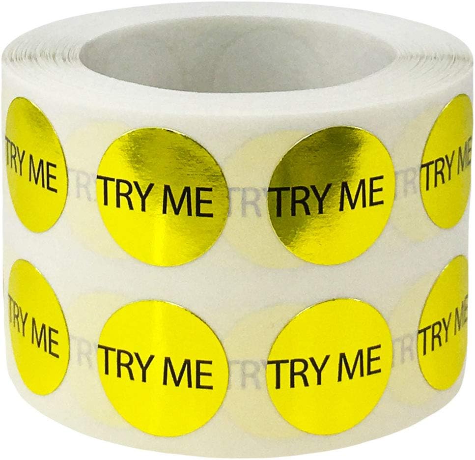 Amazon.com : Hybsk Clear Cosmetic Tester Labels 20mm Round Total 500 ...